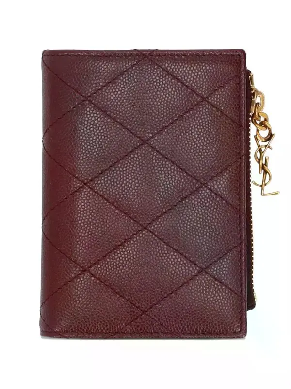 Saint Laurent Cassandre Bijou Bi-fold Wallet - Red