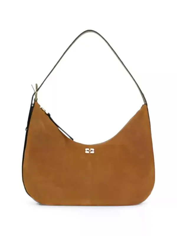 GANNI Hobo Shoulder Bag - Brown