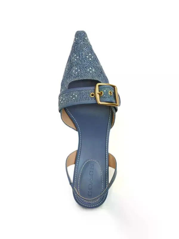 COACH Embellished Buckled Pumps