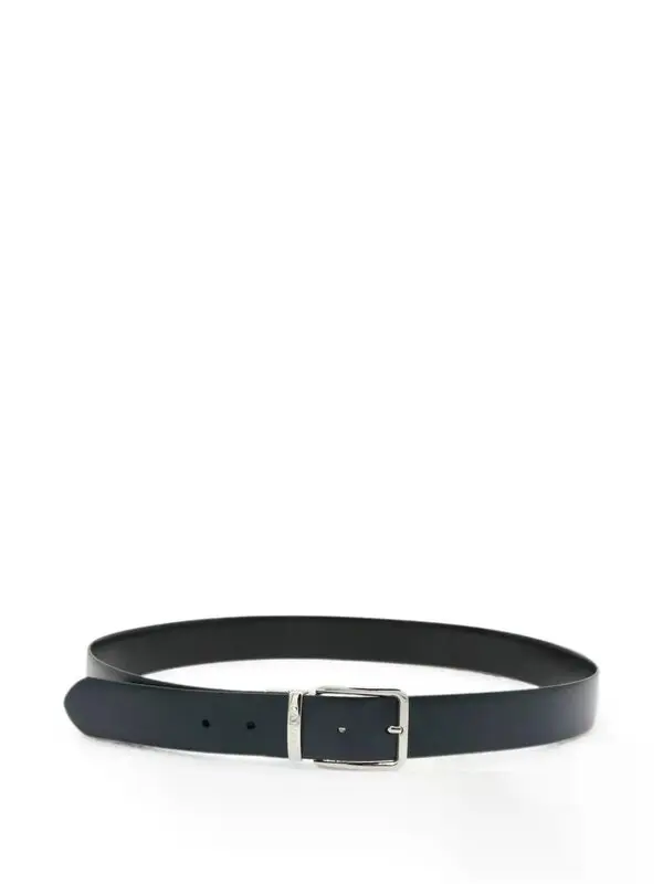 Canali Logo-engraved Buckle Belt - Blue