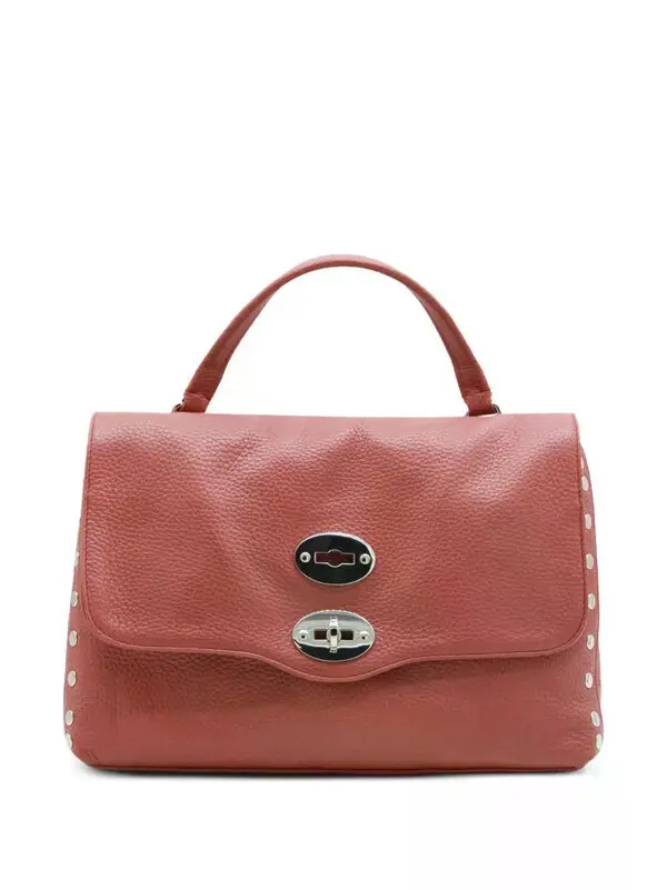 ZANELLATO Postina Studded Leather Shoulder Bag - Red