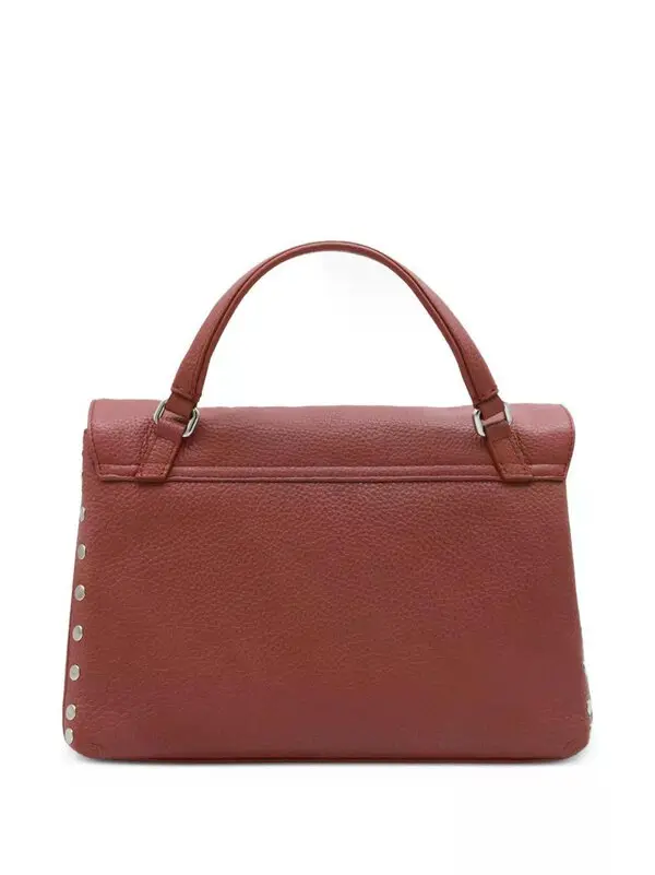 ZANELLATO Postina Studded Leather Shoulder Bag - Red