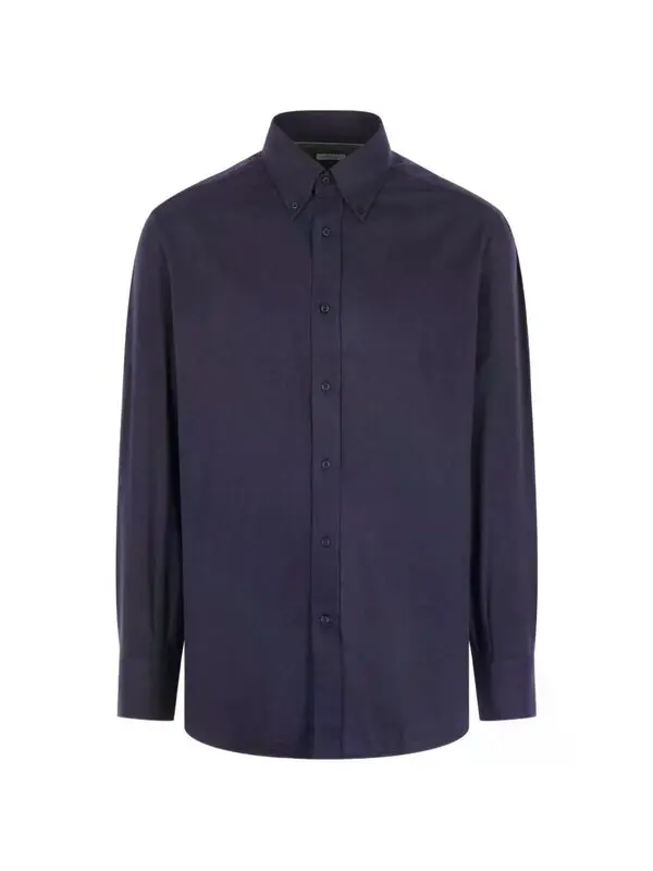 Brunello Cucinelli Herringbone-weave Button-down Shirt