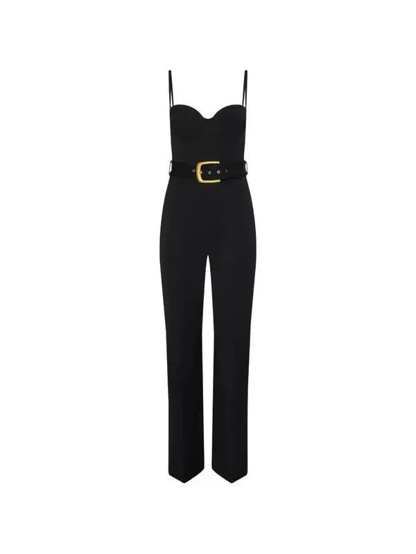 L'Agence Jessa Belted Jumpsuit - Black