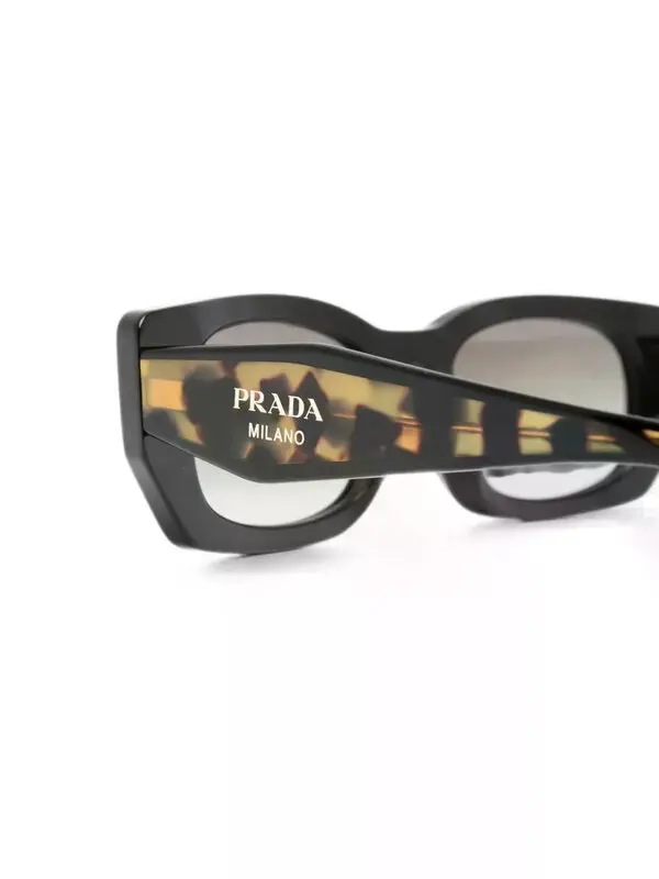 Prada Geometric Frame Sunglasses - Black
