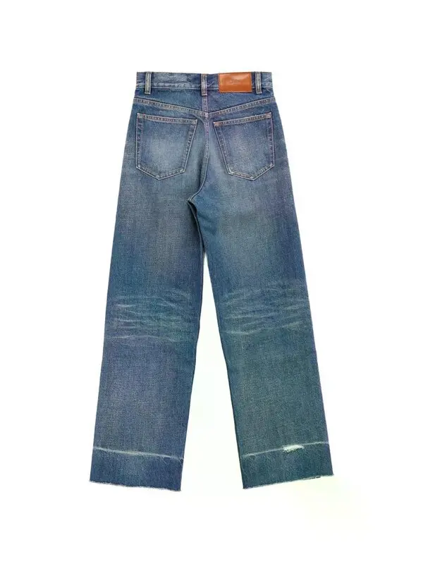 Chloé Faded Frayed-hem Bootcut Jeans