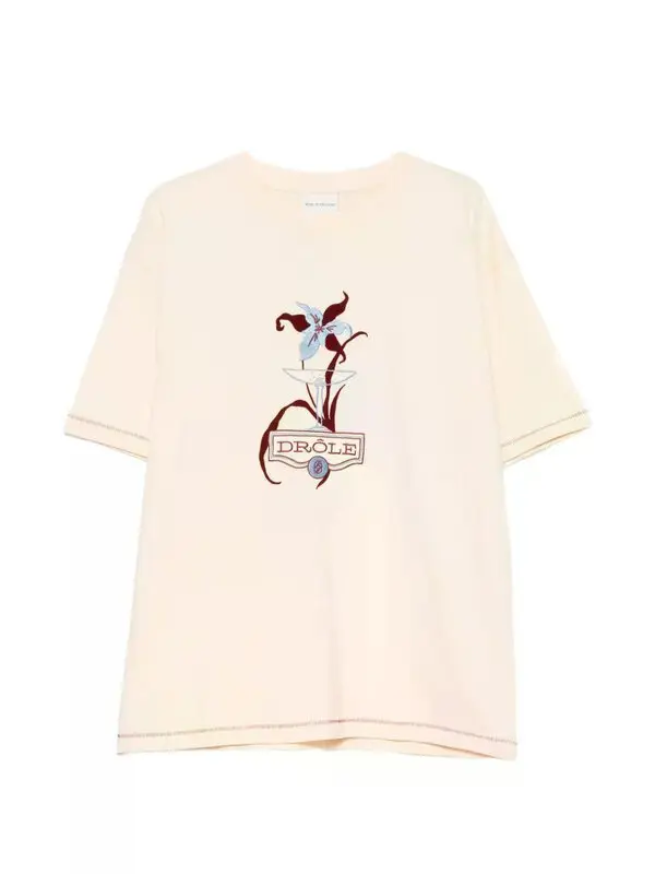 Drole De Monsieur Embroidered-graphic T-shirt