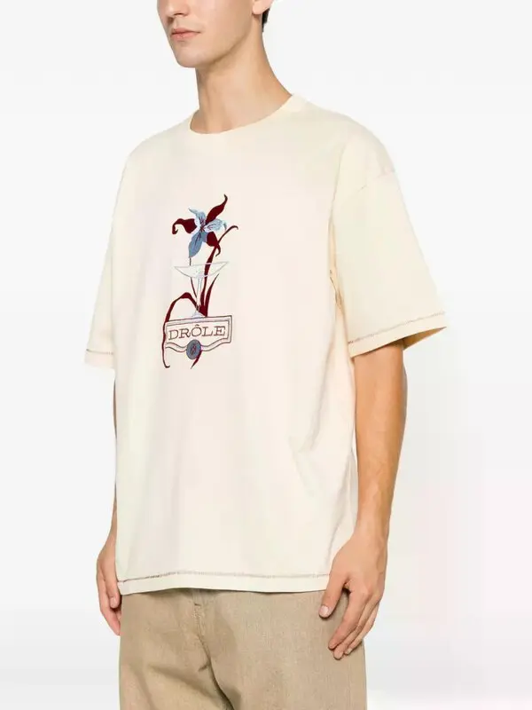 Drole De Monsieur Embroidered-graphic T-shirt
