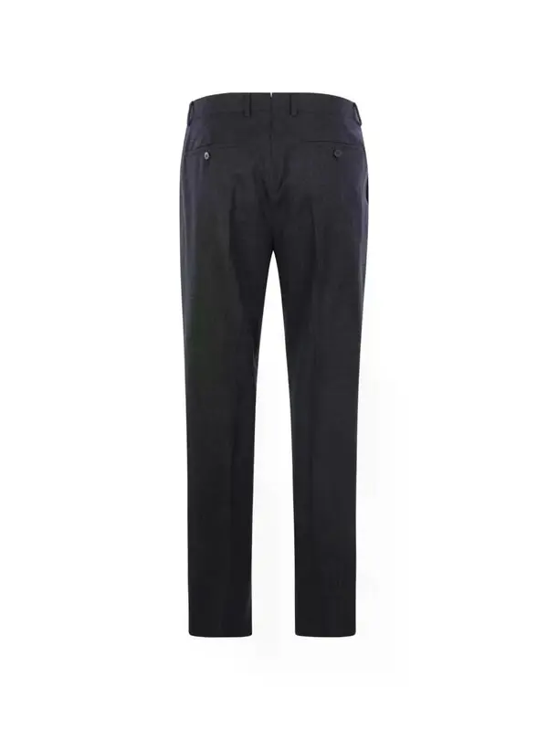 Caruso Dark Wool Felt Tailored Trousers