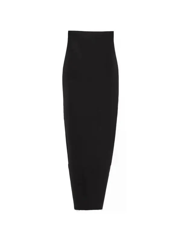 Rick Owens Maxi Skirt With Raw Hem
