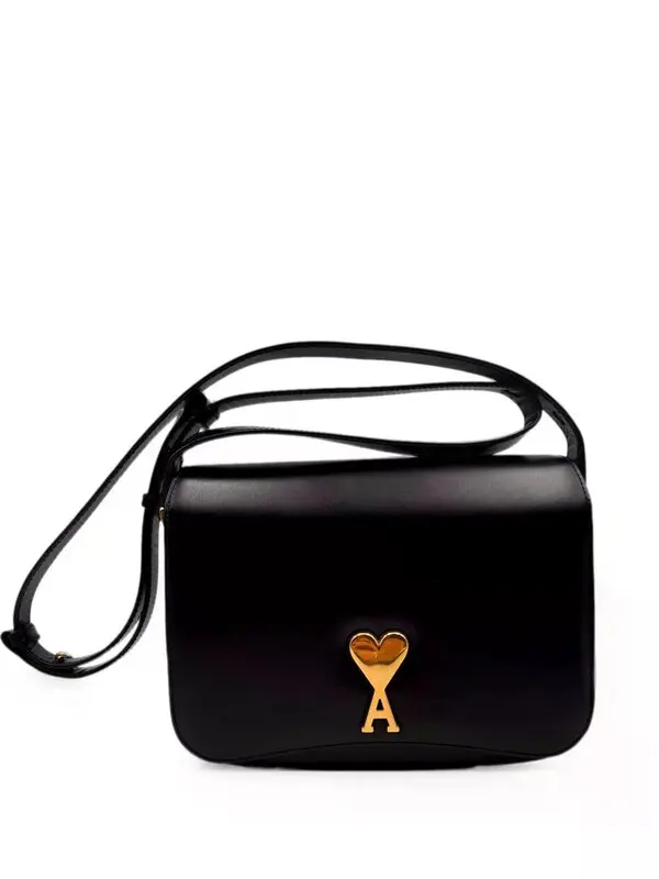 AMI Paris De Coeur Leather Shoulder Bag