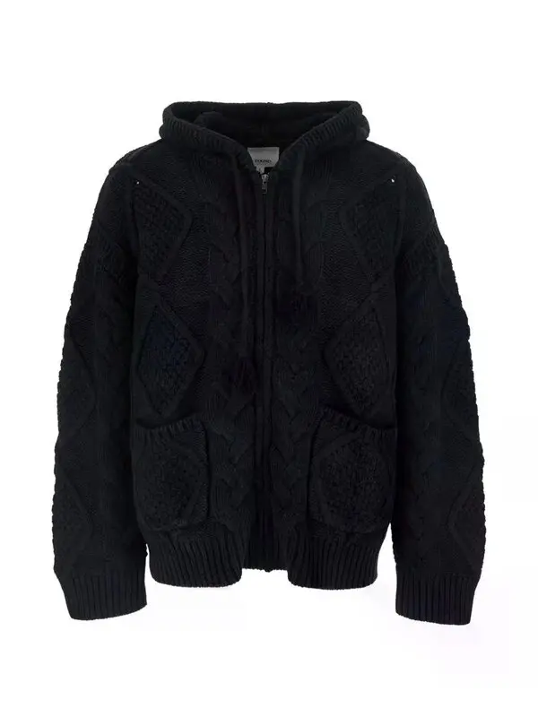 FOUND Cable-knit Zip-up Hoodie
