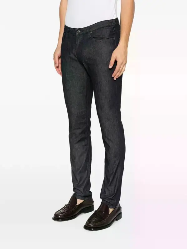 Emporio Armani Logo Plaque Slim Cut Jeans