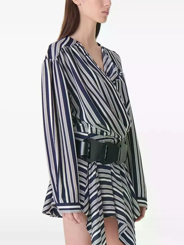 IRO PARIS Striped Wrap Blouse