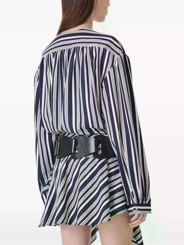 IRO PARIS Striped Wrap Blouse