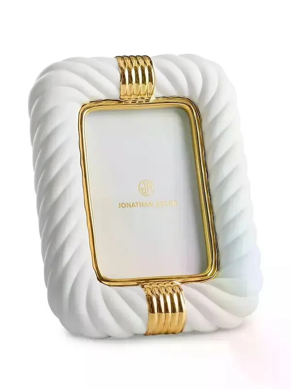 Jonathan Adler Twisted-rope Gold-tone Picture Frame - White