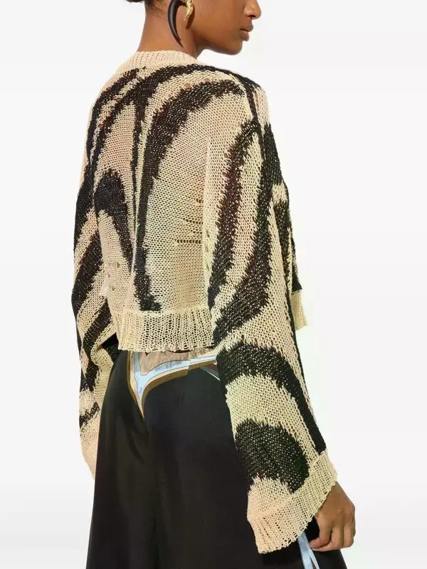 Emilio Pucci Marmo Print Open-knit Sweater