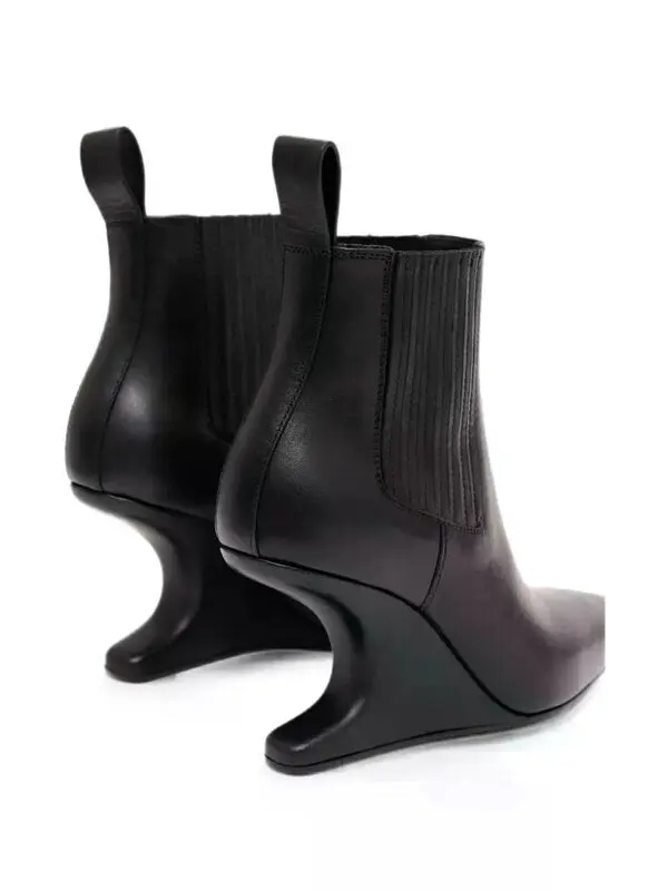 Rick Owens Sculptural Wedge Ankle Boots