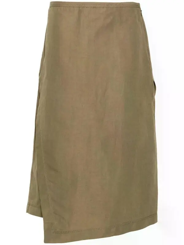 Vince Wrap-effect Straight Midi Skirt