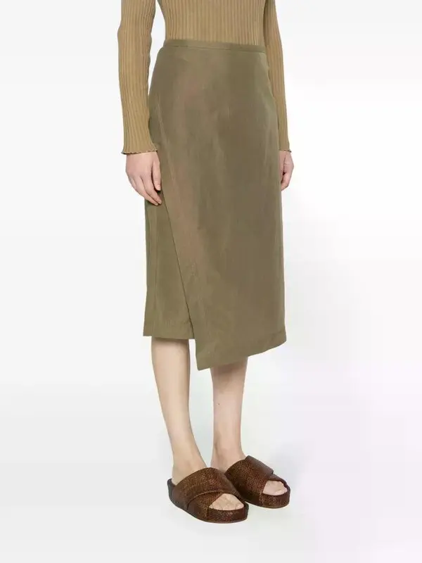 Vince Wrap-effect Straight Midi Skirt