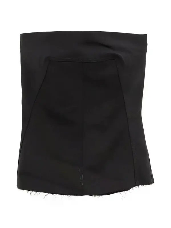 Rick Owens Strapless Top With Raw Hem