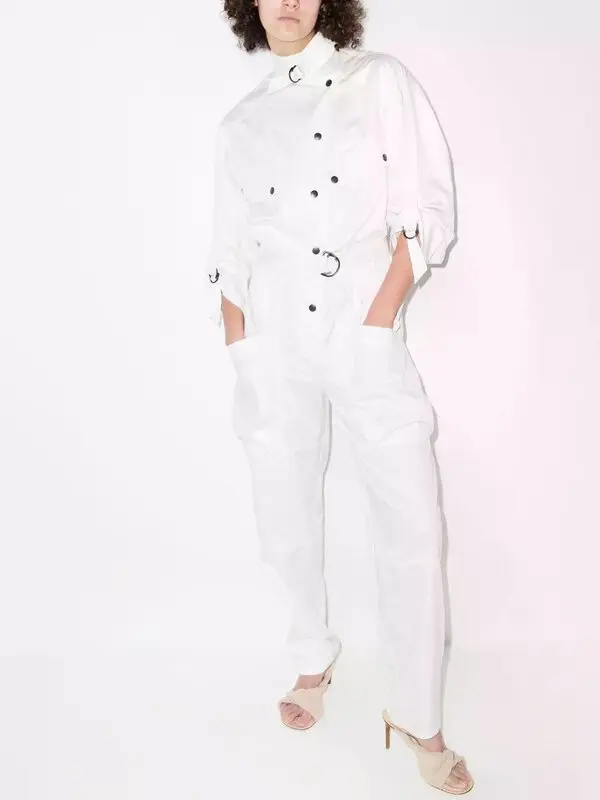 Isabel Marant Étoile Asymmetrical Cotton Boilersuit - White