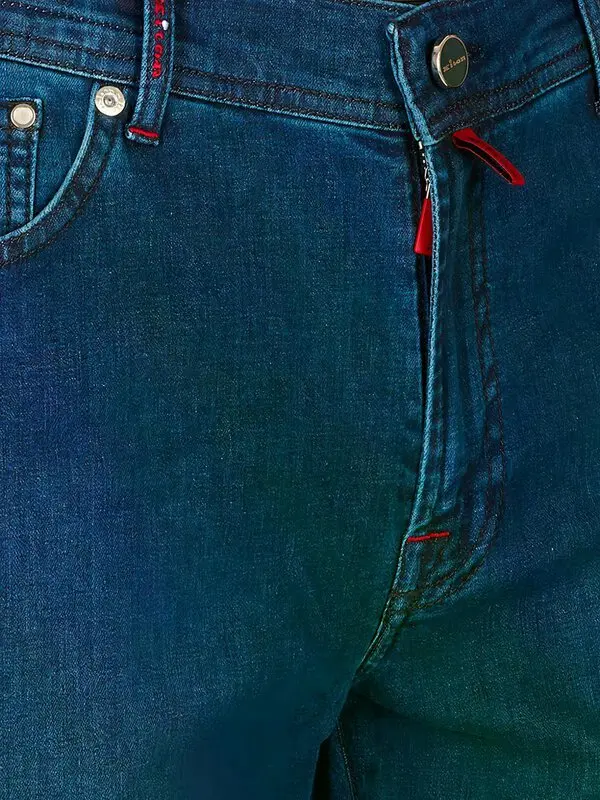 Kiton Logo Patch Jeans