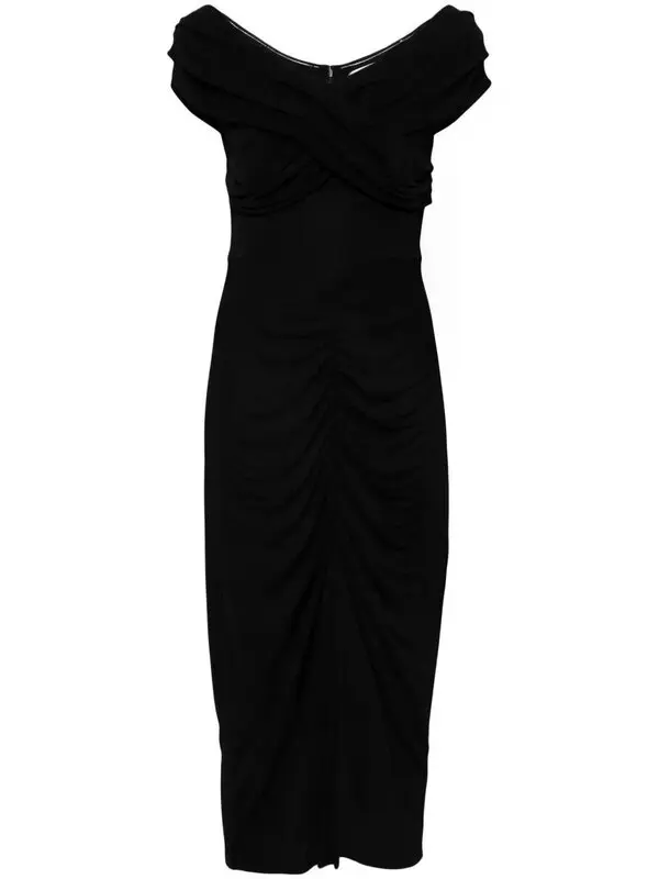 Diane Von Furstenberg Jersey Gathered Off-shoulder Dress