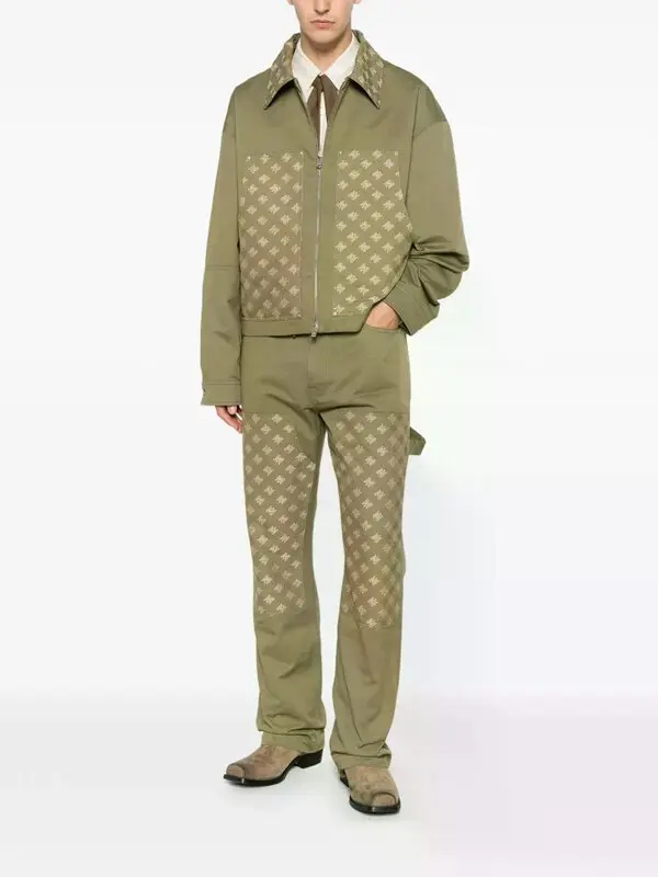 Amiri Monogram-pattern Panelled Jacket