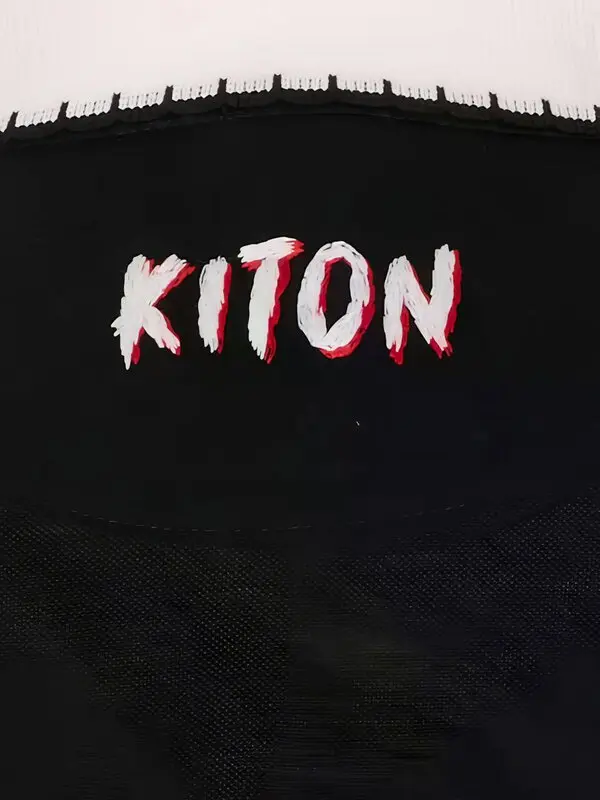 Kiton Logo-embroidered Zip-neck Polo Shirt