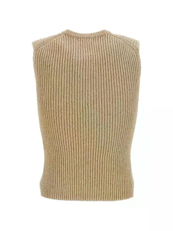 JW Anderson Ribbed Knit Quarter-zip Top - Neutrals