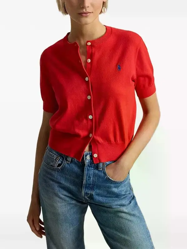 Polo Ralph Lauren Embroidered Short Sleeve Cardigan