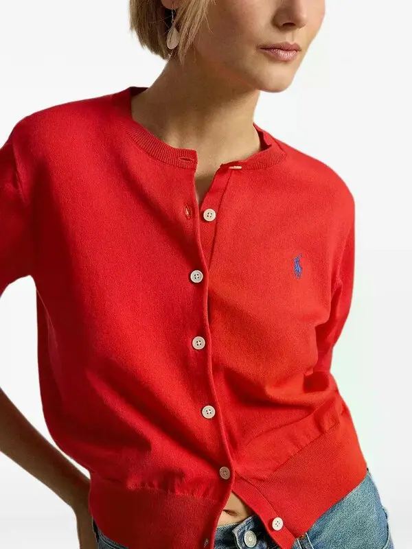 Polo Ralph Lauren Embroidered Short Sleeve Cardigan