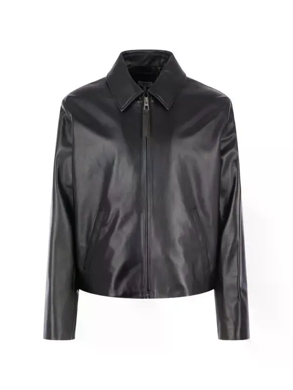 Loewe Lambskin Leather Zip-up Jacket