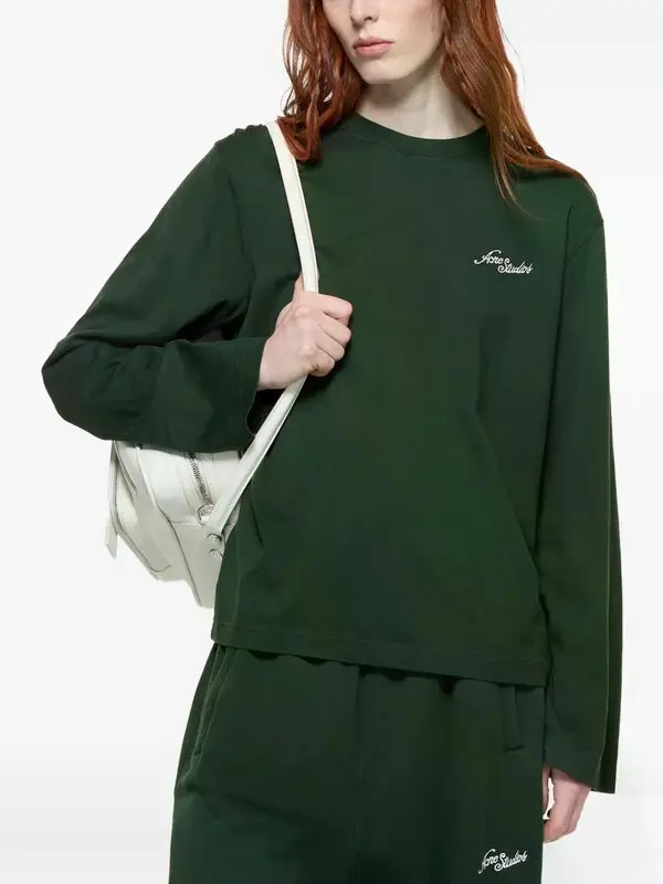 Acne Studios Embroidered Logo Crewneck T-shirt
