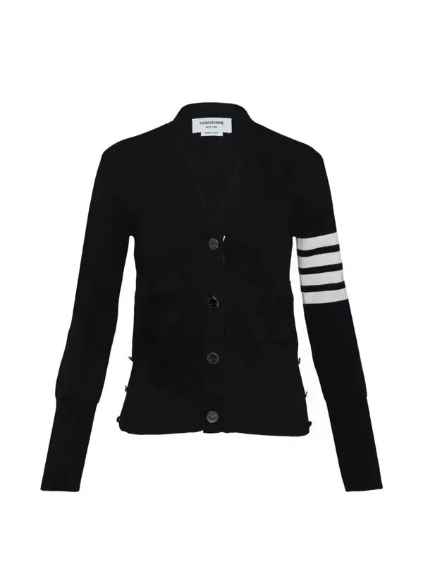 Thom Browne 4-bar Milano-stitch V-neck Cardigan