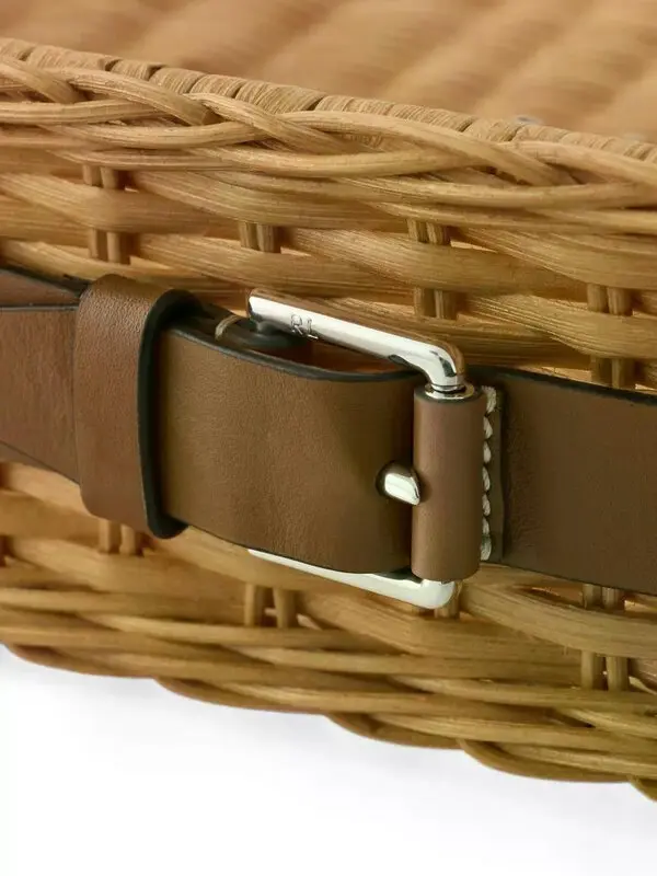 Ralph Lauren Buckle-detail Wicker Tray