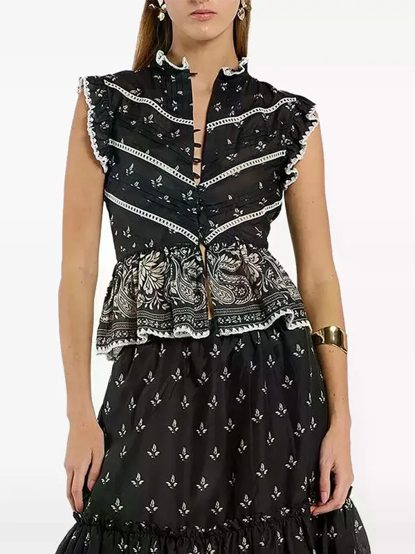 CHRISTY LYNN Floral Print Peplum Top