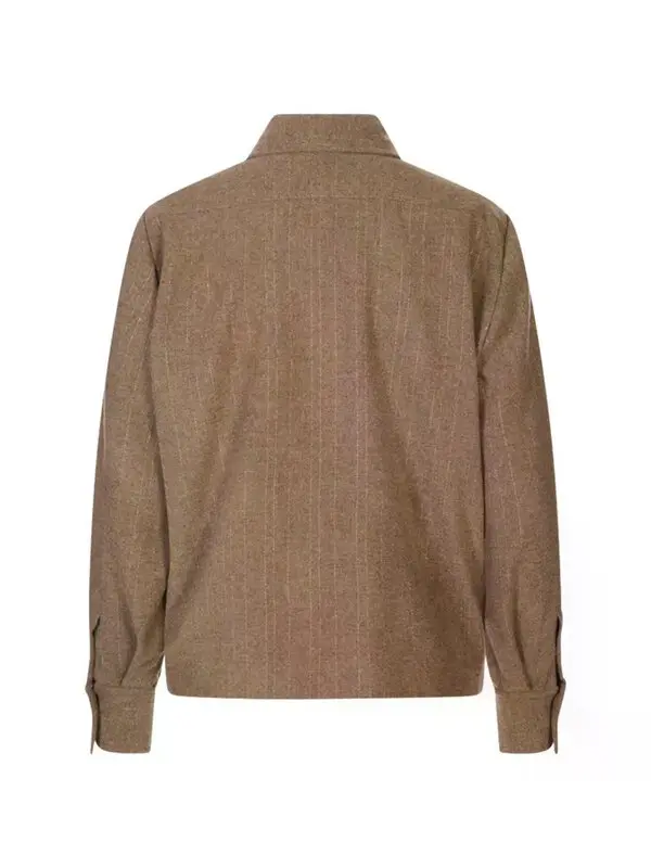 Kiton Pinstripe Pattern Shirt
