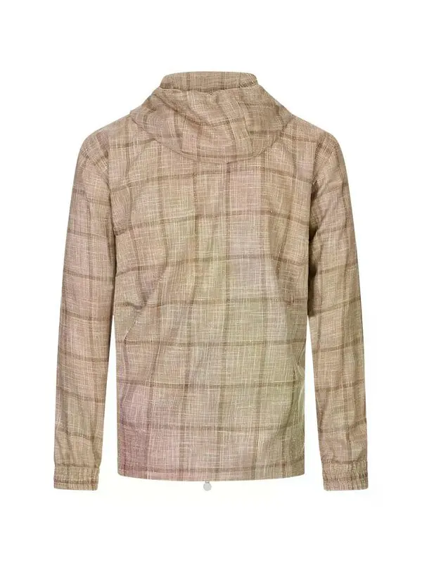Kiton Check Zip-up Jacket
