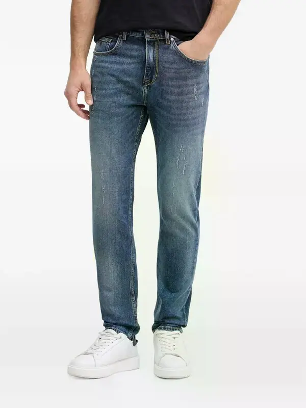 Karl Lagerfeld Distressed Logo Patch Jeans