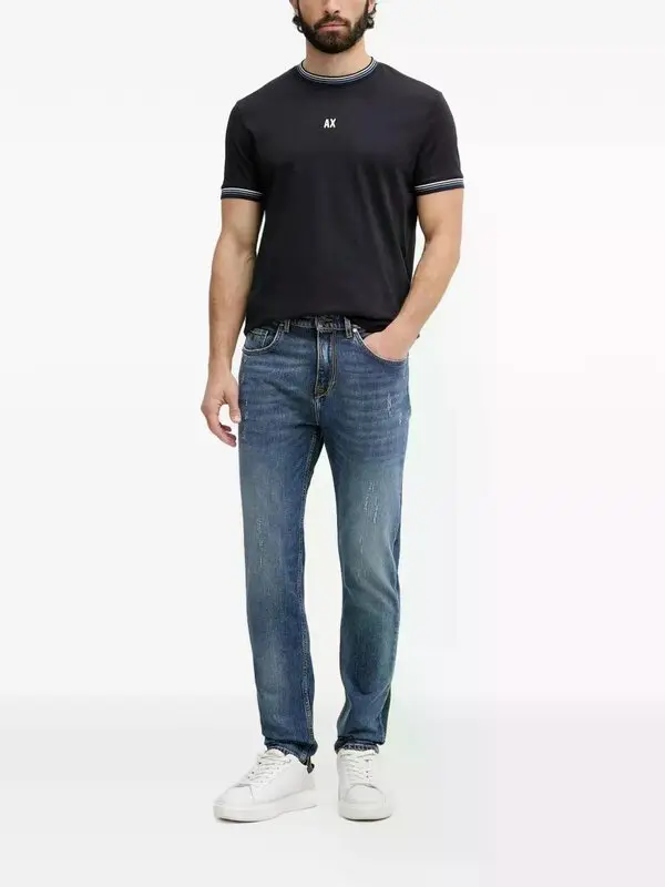 Karl Lagerfeld Distressed Logo Patch Jeans