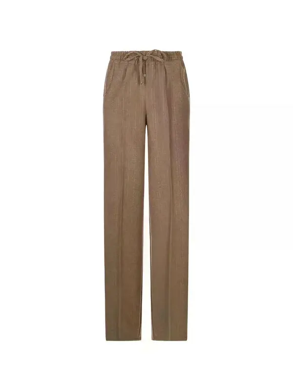 Kiton Pinstripe Drawstring Trousers
