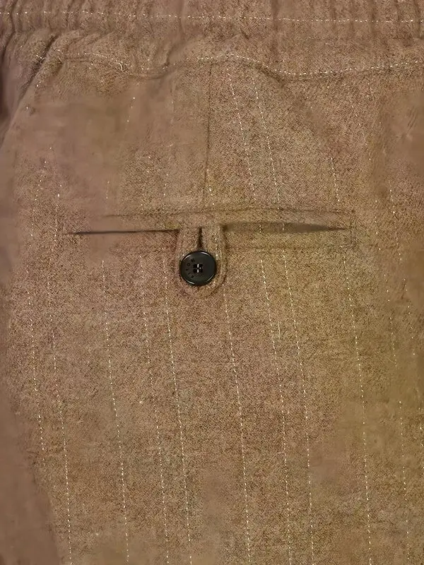 Kiton Pinstripe Drawstring Trousers