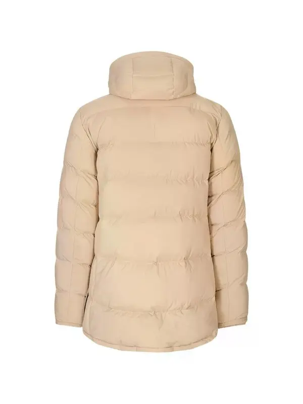 Kiton Beige Hooded Padded Jacket