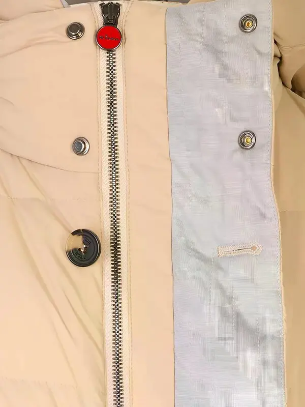 Kiton Beige Hooded Padded Jacket