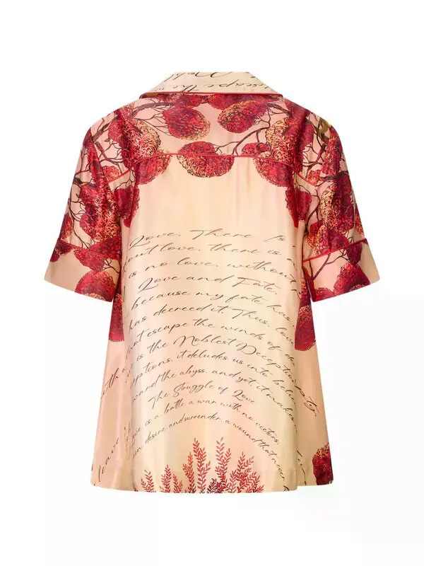 F.R.S FOR RESTLESS SLEEPERS Graphic Print Silk Shirt