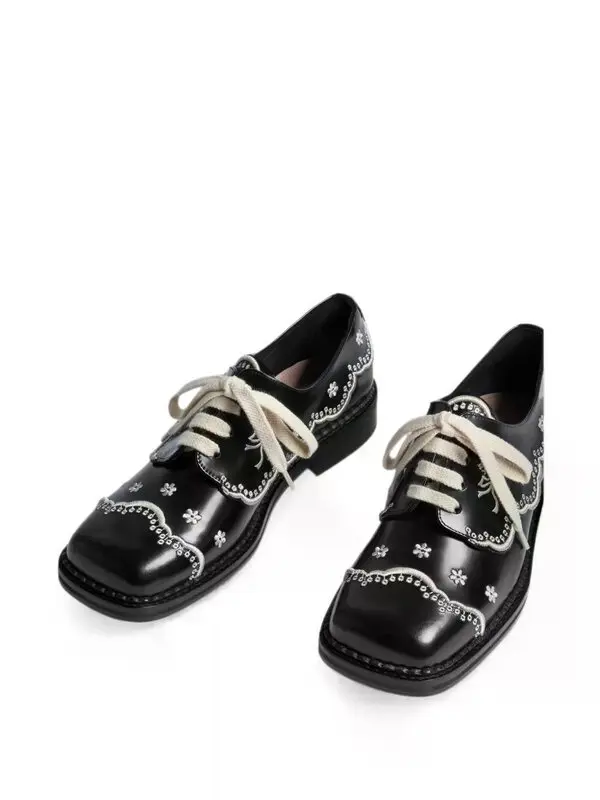 Simone Rocha Floral-lace Derby Shoes