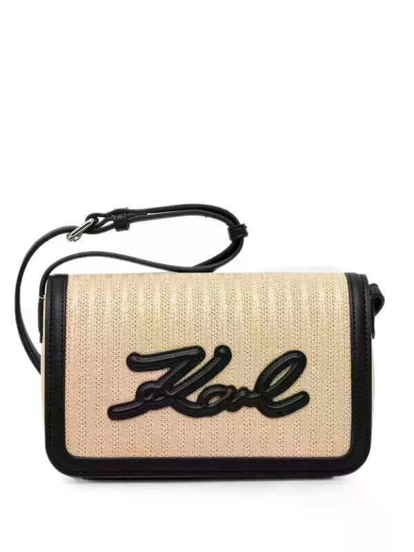 Karl Lagerfeld Signature Woven Crossbody Bag