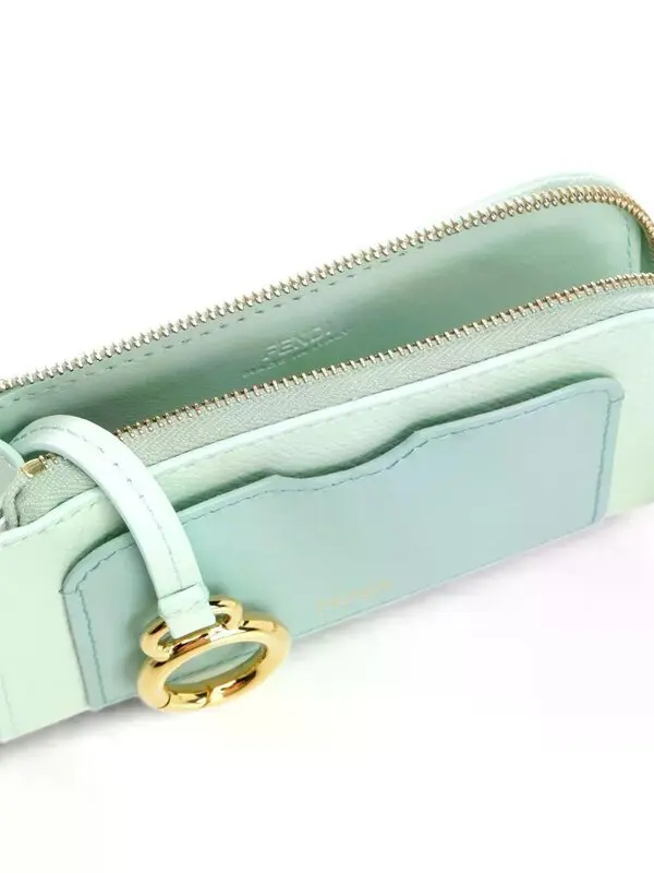 Fendi Ff Diamonds Card Holder - Green